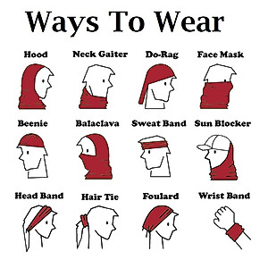 $averPak BodyForge & InsectGuard - Permethrin Treated Mosquitoes, Flies, Ticks & More Insect Repellent Tube Bandanna Neck Gaiter Headband (White Paisley)