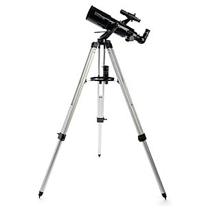 Celestron - PowerSeeker 80AZS Telescope - Manual Alt-Azimuth Telescope for Beginners - Compact and Portable - BONUS Astronomy Software Package - 80mm Aperture