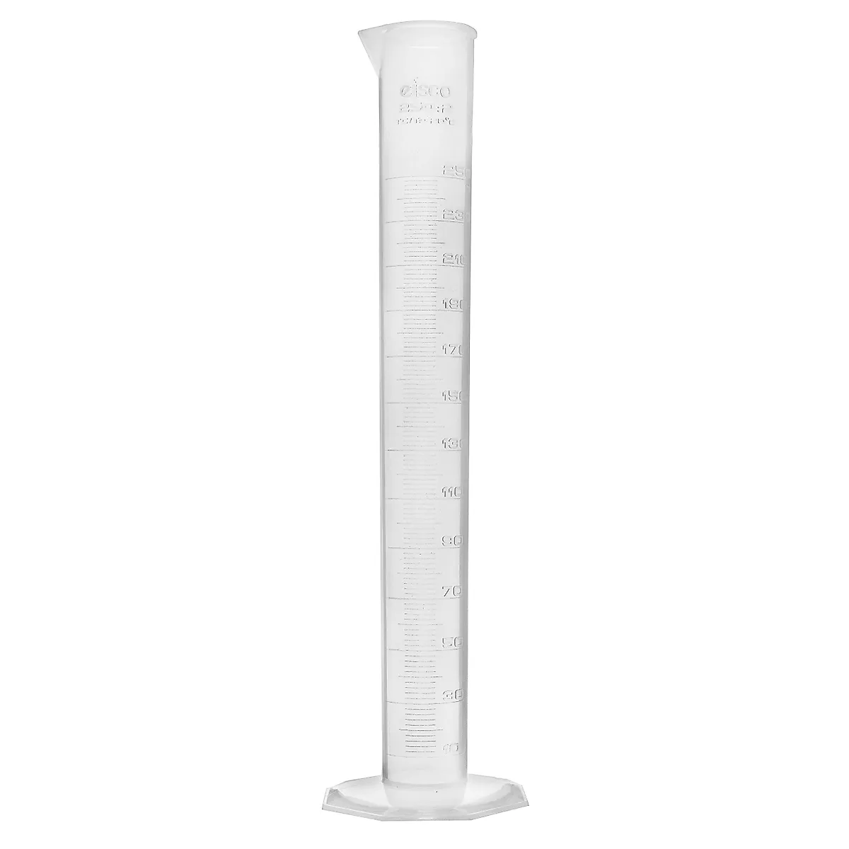 EISCO 7PC Graduated Cylinder Set - Class B - 10ml, 25ml, 50ml, 100ml, 250ml, 500ml & 1000ml - Polypropylene Plastic, Octagonal Base, Moulded Graduations - Industrial Quality, Autoclavable