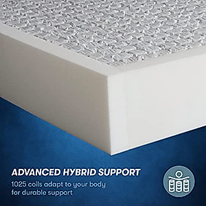 Serta Arctic Premier- 14.5" King Plush Mattress, USA Built, 100-Night Trial, CertiPUR-US Certified,White/Navy Blue
