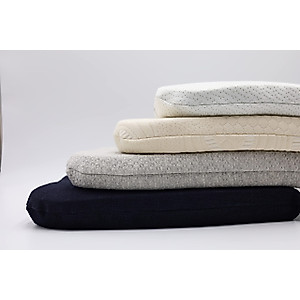 ORGANIC TEXTILES 3" Organic Latex Seat Cushion with Non-Removable Organic Cotton Cover, 18"x16", Natural, Medium Firm, GOTS & GOLS Certified, Cushion for Tailbone Pain, Desk Chair Car Seat Cushion