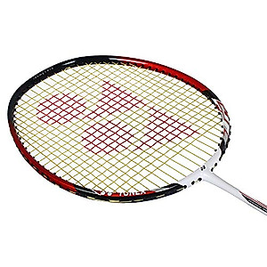 YONEX NR 7000i Graphite Strung Badminton Racket with Full Racket Cover (White/Red)| for Intermediate Players | 80 Grams |Maximum String Tension - 24lbs