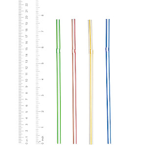 [400 Pack] Flexible Disposable Plastic Drinking Straws - 7.75" High - Assorted Colors Striped…