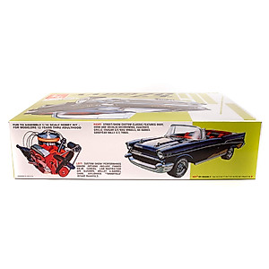 AMT Round 2 Unknown 1957 Chevy Bel Air Convertible 1:16 Scale Model Kit (AMT1159) White