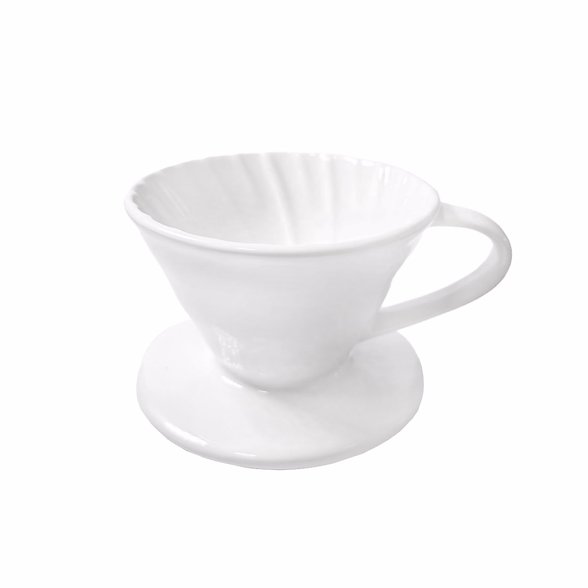 Pour Over Coffee Maker, Single Cup Coffee Dripper, Manual Porcelain Slow Brewing Accessories for Travel, Camping, Office, Home, Cafe, Coffee Gifts (White, Small,1-2Cups)