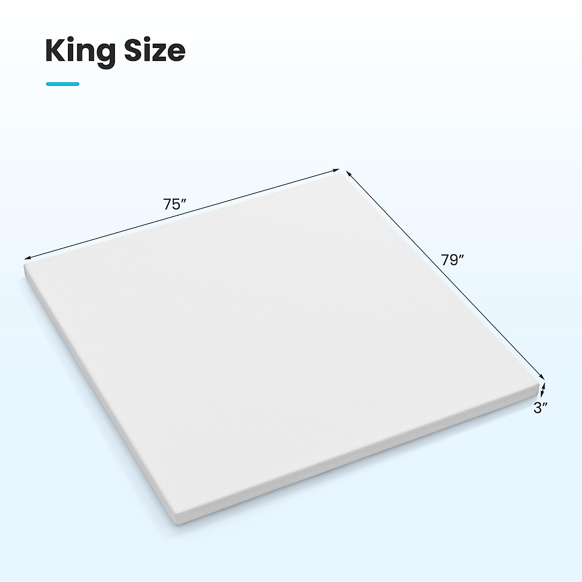 KOMFOTT 4 Inch King Gel Memory Foam Mattress Topper, Ventilated Ultra Soft Cooling Gel Mattress Pad with CertiPUR-US Certification, Pressure Relief Bed Topper for Back Pain