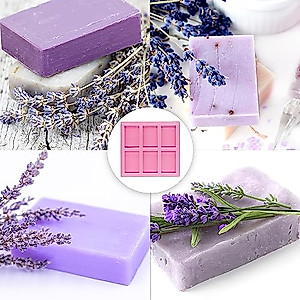 Dohia Silicone Soap Molds 6 Cavities Silicone Baking Mold DIY Handmade Soap Making D1-2306-FXSGZM (Pink)