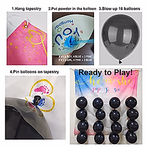 Baby Gender Reveal Dart Board Game,Gender Reveal Balloon for Girl or Boy,Pink and Blue Powder for He or She Party,Gender Reveal Party decoration kit