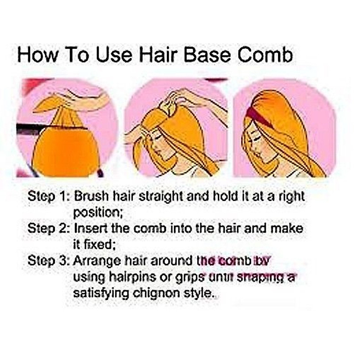 AnHua®1PC BUMP IT UP Volume Inserts Do Beehive hair styler Insert Tool Hair Comb (Beige)