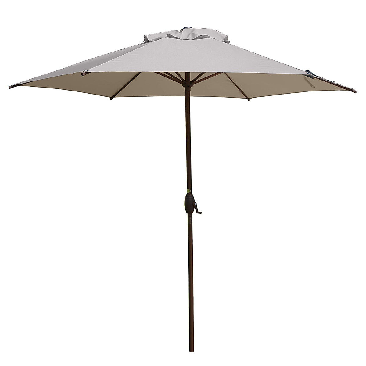 Abba Patio 9ft Patio Umbrella Outdoor Umbrella Patio Market Table Umbrella with Push Button Tilt and Crank for Garden, Lawn, Deck, Backyard & Pool, Beige