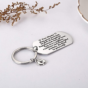 Ralukiia Pregnancy Announcement Gifts for First Time Mom to be New Mama Baby Footprints Keychain for Expecting Mommy Mother Day Baby Shower