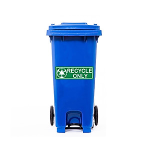 Trash Recycle Stickers for Outdoor Trash Can Garbage Can 2 x6 Inch - Recycle Sticker Trash Can Decal Trash Label Recycling Stickers for Trash Can 12 Pcs