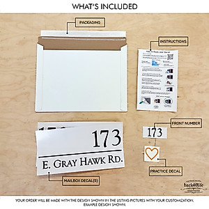 Personalized Mailbox Numbers - Street Address Vinyl Decal - Custom Decorative Numbering Street Name House Number Gift E-004x - Back40Life