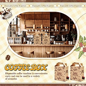 Resholder 10 Pack Coffee to Go Box Container for Catering 96 OZ Disposable Coffee Boxes Dispenser Insulated Server for Catering Liquid Carrier