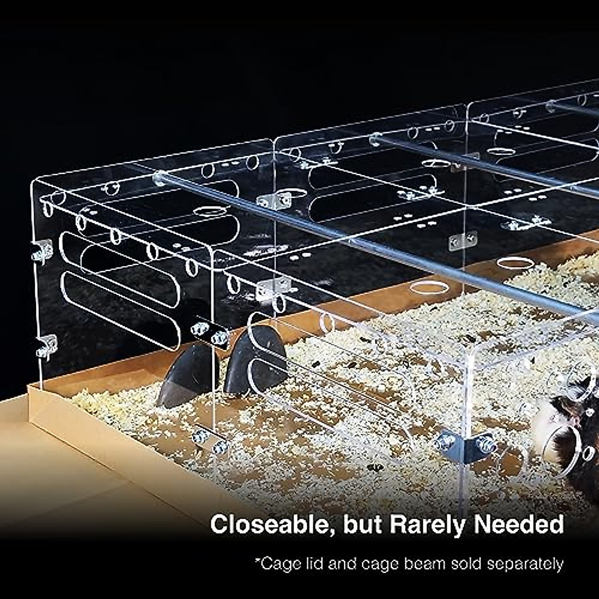 GuineaLoft ™ Guinea Pig Cage (Version 3) - Large 4ft x 2ft Play Area, Clear View w/Transparent Acrylic Panel, Disposable Paper Bottom Liner, Water-Resistant, Easy to Clean Exclusive by Loft