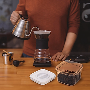 WRINGKIT 6 Pack Airtight Food Storage Containers, Plastic Snack Food Containers with Lids, 20 Oz Air Tight Cereal Container Set, Small Pantry Containers for Spices, Candy, Coffee