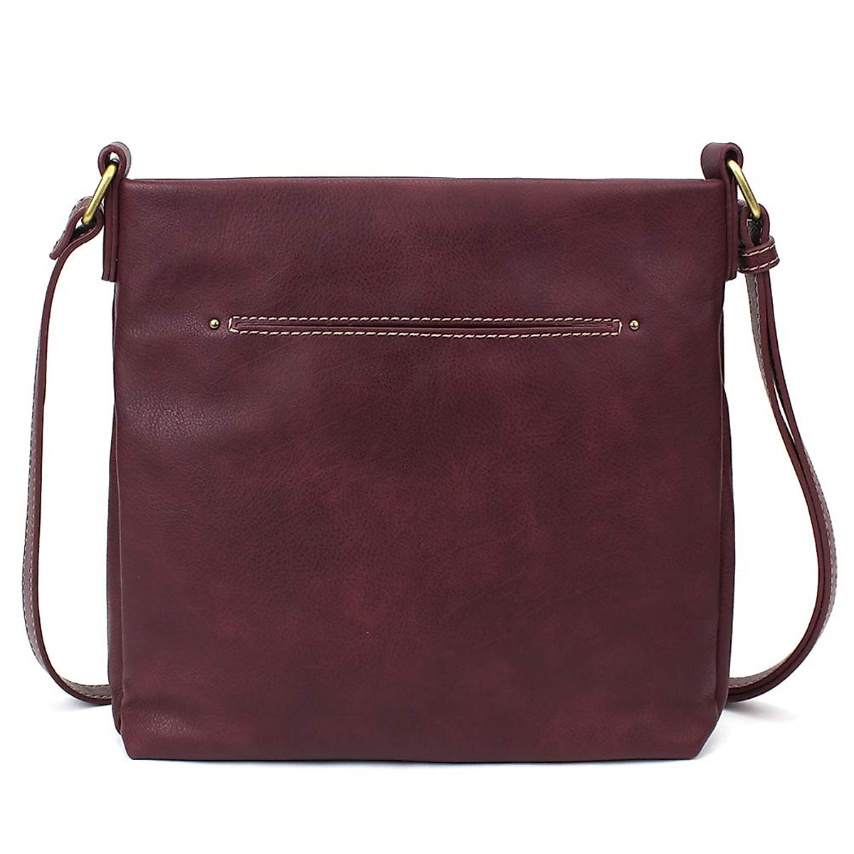 CHALA Laser Cut Crossbody Faux Leather - Metal Spider - Plum