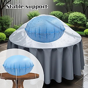 YEXEXINM 4FT Dome Patio Furniture Cover Airbag, Patio Table Cover Air Pillow, Inflatable Airbag for Patio Table Covers, 4FT Dia Air Bag Pillow with 49.5ft Drawstring UV Resistant, Water Resistant