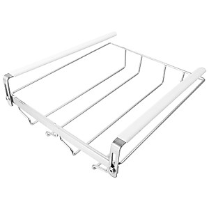 Hemoton 1pc Wine Glass Holder Wire Storage Shelves Metal Hanger Wine Glasses Holder Under Cabinet Glass Rack Glass Holder for Bar Hanging Glass Rack Cup Bottle Rack Stainless Steel