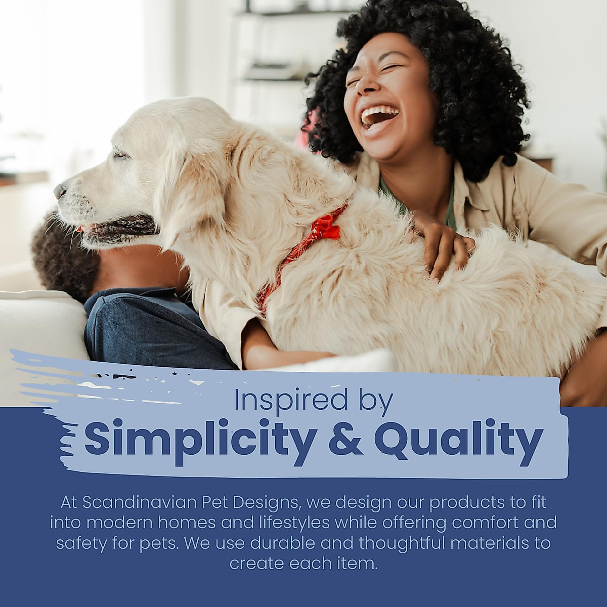 Scandinavian Pet Design Large Metal Pet Gate, 87.8" W x 41.0" H, Adjustable Wall-Mounted Tall Pet Gate, White