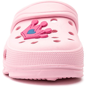 HOBIBEAR Girls Classic Graphic Toddler Garden Clogs Slip on Water Shoes (Pink-Size 1.5-2 Infant)