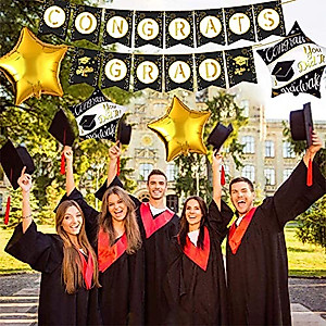 NAIWOXI Graduation Decorations Class Of 2023, Graduation Party Decorations Include Congrats Grad Banner, Hanging Swirl, Graduation Backdrop, Sash, Balloon, Foil Curtain, Tassel For Grad Party Supplies