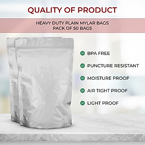 DINNESTY 60PCS 5 Oz 3" x 4" Inch Mylar Bags for Food Storage with Extra 7.2 MIL Thickness Heat Sealable Zipper Stand-Up Long Term Mylar Food Storage Bags with Oxygen Absorbers 300CC and Labels