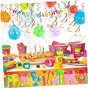 IFANLANDOR 3 Spiral Charm Wreath Decor Hanging Whirls Decorations Ceiling Hanging Garland Wedding Ceiling Swirl Baby Shower Party Decorations PVC to Rotate Decoration Supplies Streamer