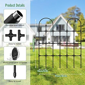 MQHUAYU Garden Trellis for Climbing Plants Outdoor, 47.2" H*38.2" W Rustproof Sturdy Garden Arch Trellis for Potted Climbing Cucumber Tomato Rose Vegetable Flower Plant Trellises(120cm)