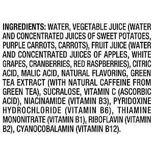 V8 +Energy, Healthy Energy Drink, Natural Energy from Tea, Diet Cranberry Raspberry, 8 Fl Oz (Pack of 6)