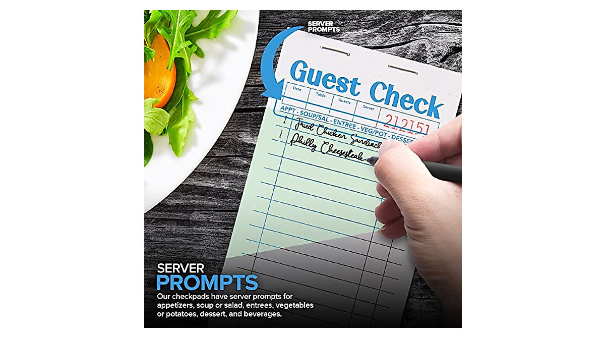 Stock Your Home Green Guest Check Books - Organize Orders