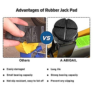 A ABIGAIL Universal Floor Jack Rubber Pad Jack Adapter Pinch Weld Side Frame Rail Protector Puck/Pad