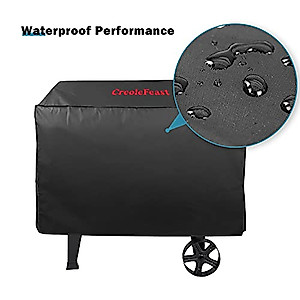 Creole Feast CR1001A Premium Oxford Grill Cover, Waterproof, Heavy-Duty for All-Year Weather Protection, Black