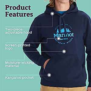 MARMOT Men's Culebra Peak Hoody, Arctic Navy, Large