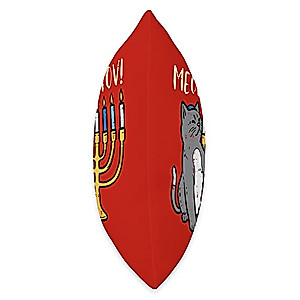 Hanukkah Decor Jew Chanukah Men Women Kids Gifts Meowzel Tov Jewish Cat Funny Hanukkah Chanukah PJs Women Throw Pillow, 16x16, Multicolor