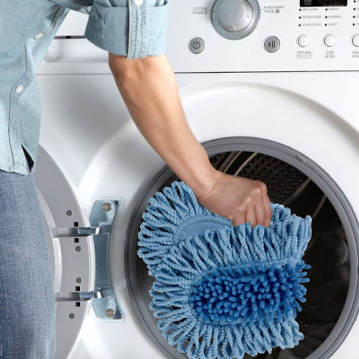 O-Cedar Dual-Action Dust Mop Refill,Blue