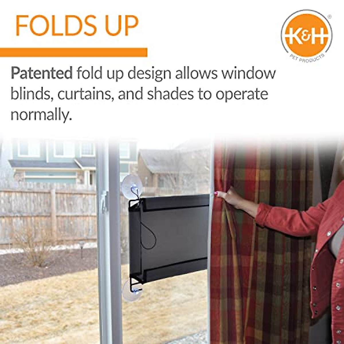 K&H PET PRODUCTS Window Lounger Cat Perch Natural 12 X 23 Inches