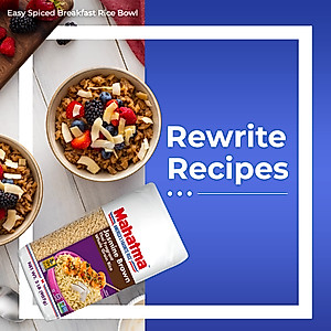 Mahatma Brown Jasmine Rice Bag 2lb, Brown Thai Jasmine Rice, Microwave Rice in 20 Minutes or Cook on Stovetop in 30 Minutes