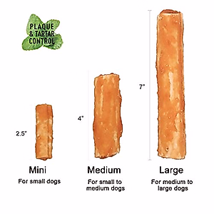 LuvChew Premium Dog Chew Treats Chicken Retriever Rolls for Large Dogs, Rawhide Free, Grain Free, Highly Digestible,Large 7" 2pcs/Pack x 2pack