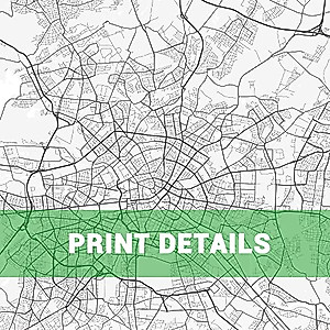 Dear Mapper Berlin Germany View Abstract Road Modern Map Art Minimalist Painting Black and White Canvas Line Art Print Poster Art Print Poster Home Decor (Set of 3 Unframed) (12x16inch)