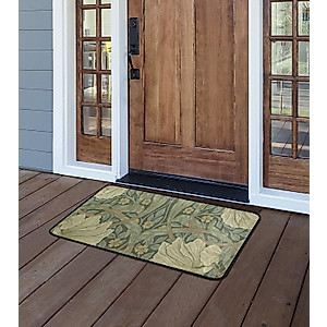 ALAZA William Morris Kitchen Rugs, Kitchen Mat Doormat for Kitchen Bathroom Decor 39 x 20 Inch William Morris Prints 03