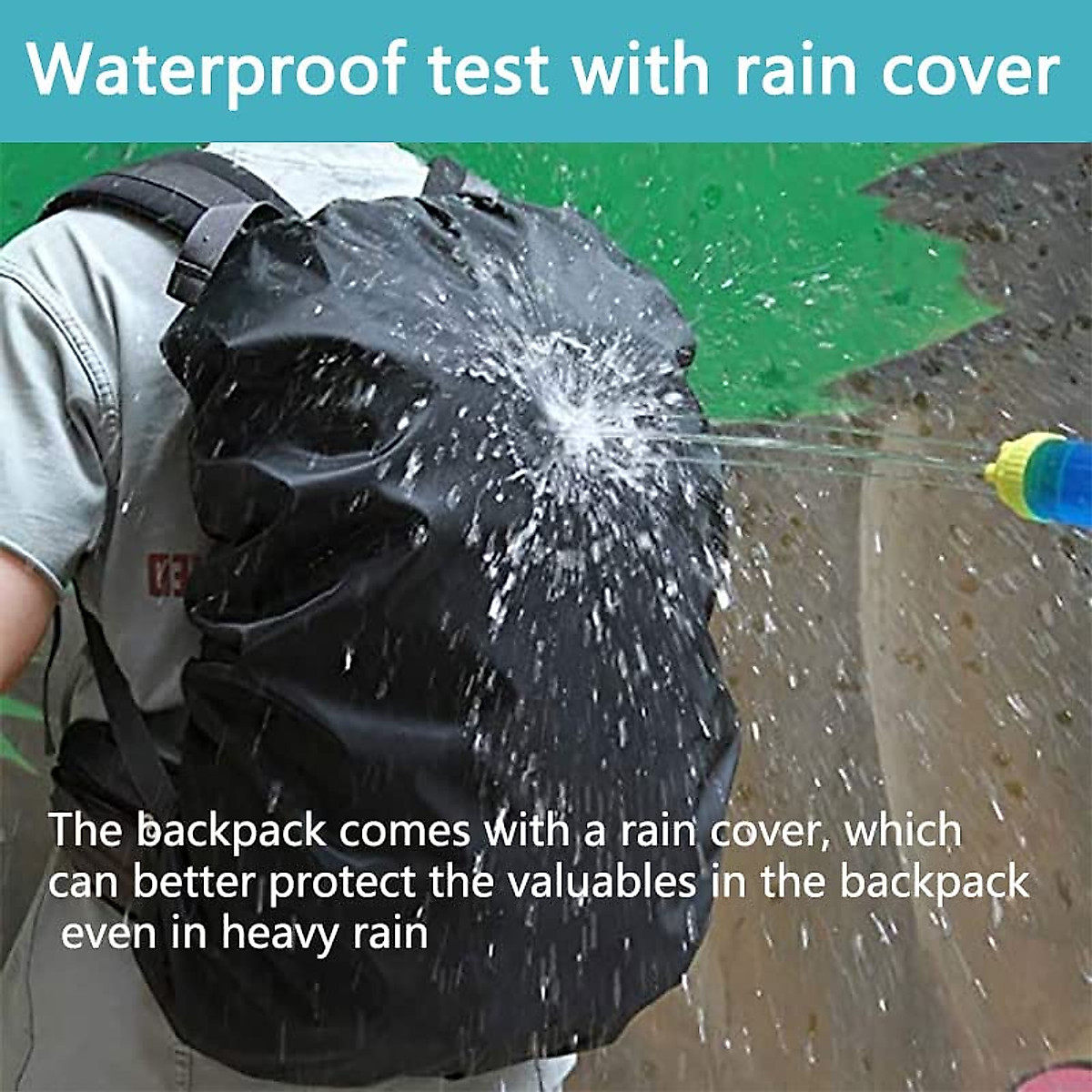 Welaso Smart Bluetooth LED Backpack with Colorful LED Sign Panel and Programmable, DIY Laptop Daypack Bag,Black (Medium 21L,with Rain Cover)