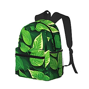 SSIMOO St Patricks Day Leaves Fashion Leisure Backpack,Large Capacity,Ssuitable Fortravel And Outdoor Activities