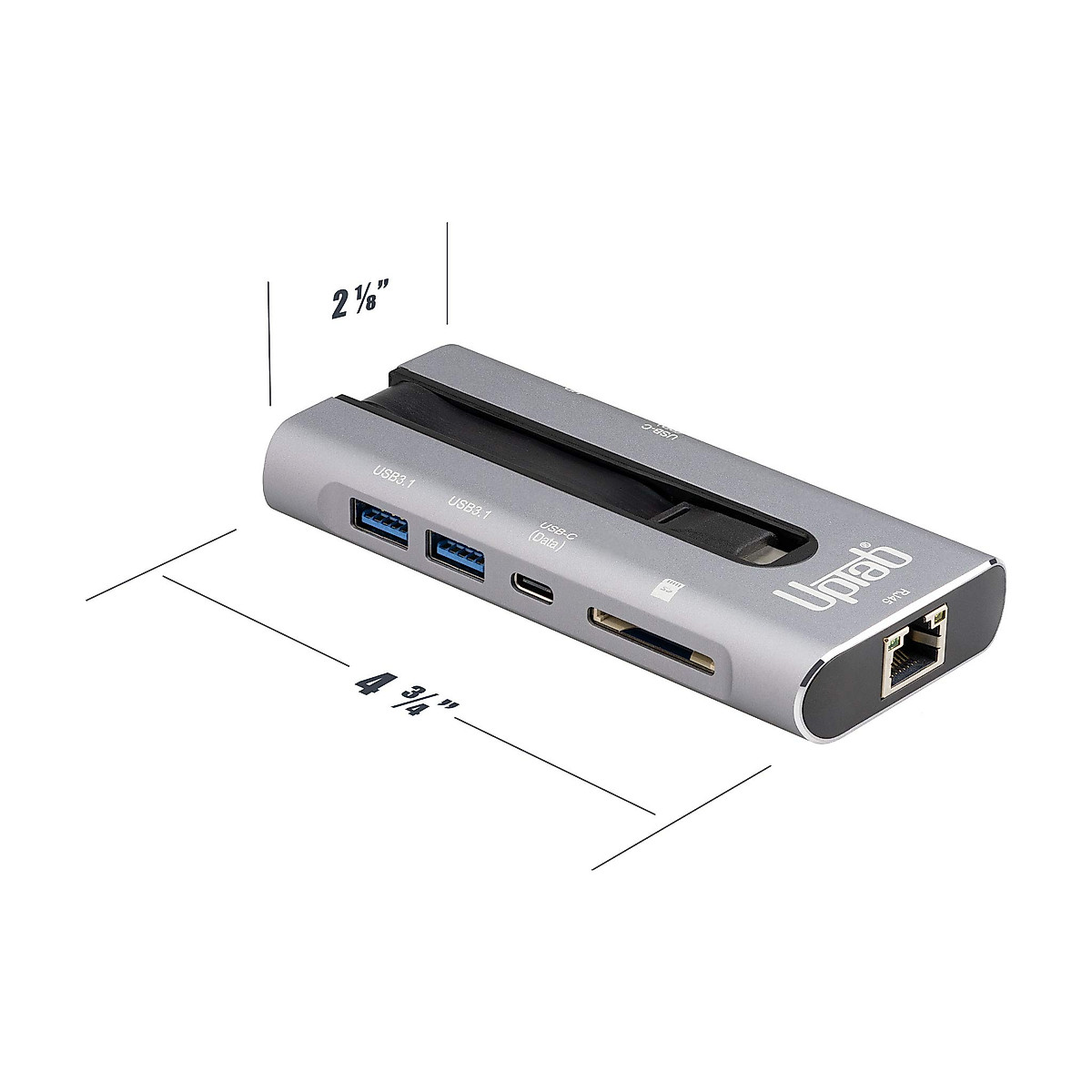 UPTab USB C 3.2 Gen 2 10Gbps 4K 60hz HDR Power Delivery 100W Hub - Compatible with Thunderbolt 3 New MacBook Pro 16in/Air iPad Pro iMac Mac Mini
