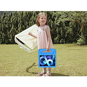 AVAWO Kids Case for iPad Air 6th Generation 2024(M2)/Air 5 2022/Air 4th 2020, iPad Air 10.9 Case & Pro 2nd/3rd Gen- Light Weight Shockproof Handle Stand Case for Kids Child Toddlers Boys, Blue