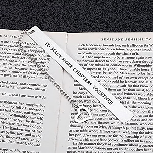 Valentines Day Bookmarks for Boyfriend Girlfriend Anniversary Birthday Gift for Couples Husband Wife Christmas Wedding Engagement Gifts for Book Lovers Women Men Book Marks for Bride Fiance Fiancee