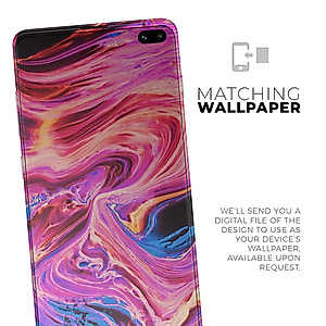 DesignSkinz Liquid Abstract Paint V24 Protective Vinyl Decal Wrap Skin Cover Compatible with The Samsung Galaxy S20 (Screen Trim & Back Glass Skin)