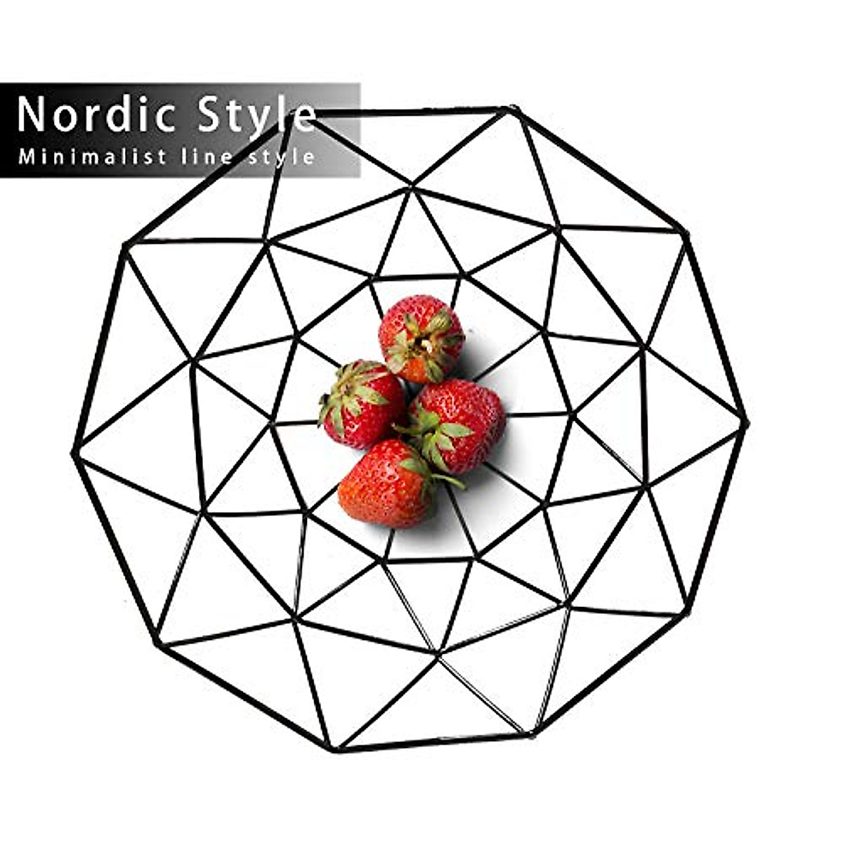 TEETOOKEA Metal Wire Fruit Bowl, Iron Arts Fruit Storage Baskets for Kitchen Counter, Countertop, Home Decor, Table Centerpiece Decorative hold Vegetables, Bread, Snacks, Potpourris