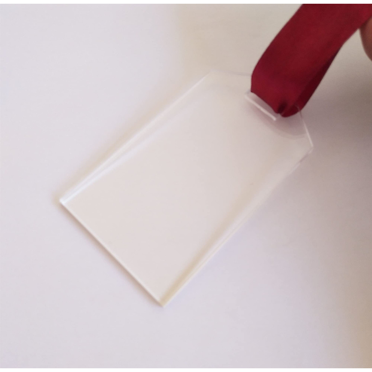 10pcs Acrylic Laser Cut Reserved Tags，Luggage Tag Wedding Place Cards，Acrylic Reserve Seating Tag，Blank Acrylic Keychain (Clear)