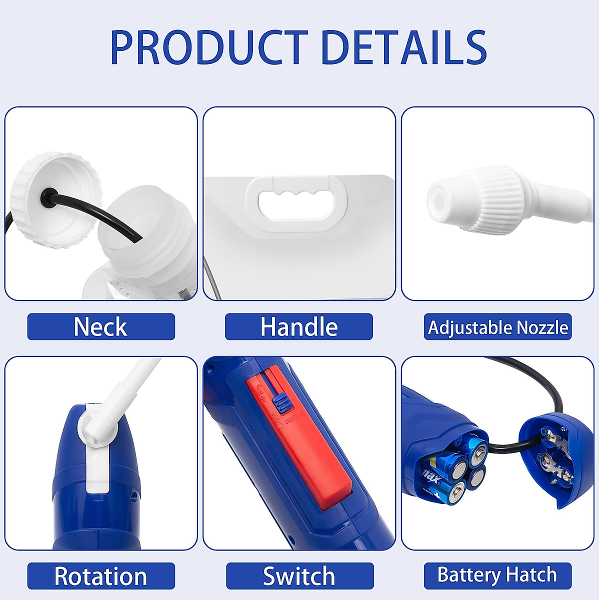 Battery Power Sprayer Operated Versatile Multi-Purpose Foldable Sprayer with 1.35 Gallon Bags for Gardening,Lawn and Disinfecting